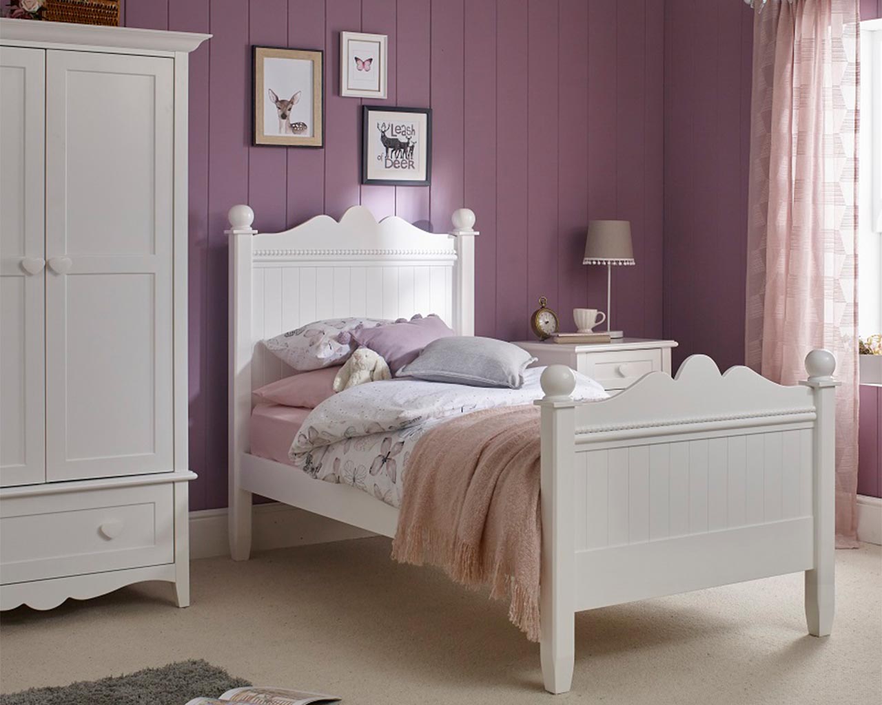 Princess Single Bed with Pop up Trundle - Room To Grow