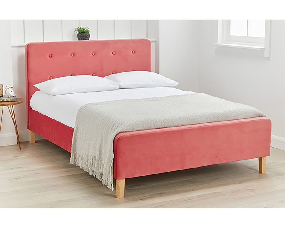 Romilly Velvet Double Bed - Room To Grow
