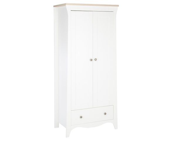Clara Double Wardrobe in White & Driftwood Ash - Kid's Beds, Bunk Beds ...