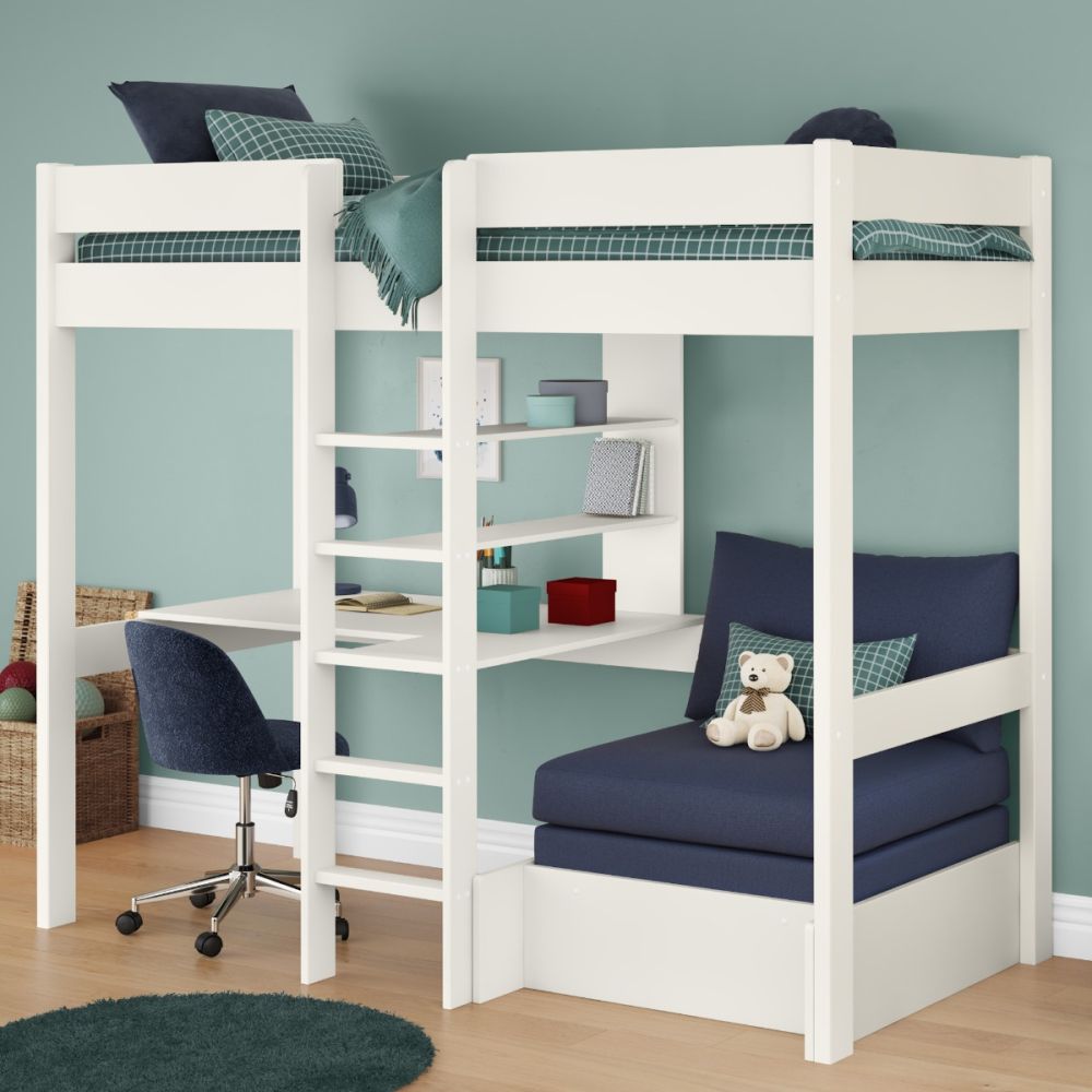 Stompa Uno 5 High Sleeper Bed with Desk and Sofa Bed - Room To Grow