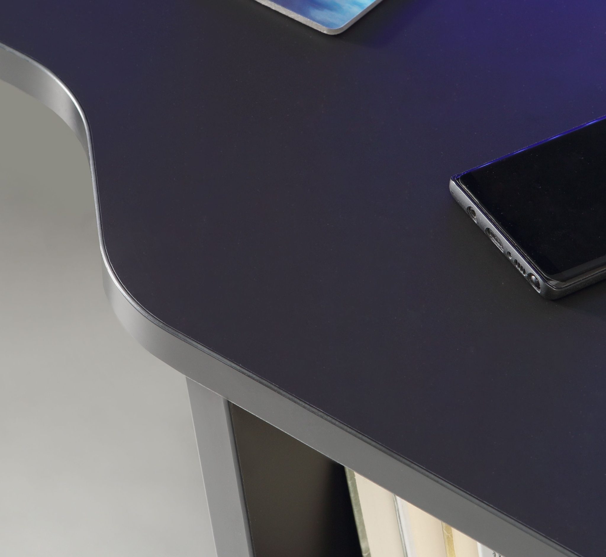 Pioneer Wide Black Gaming Desk with Colour Changing LED - Room To Grow