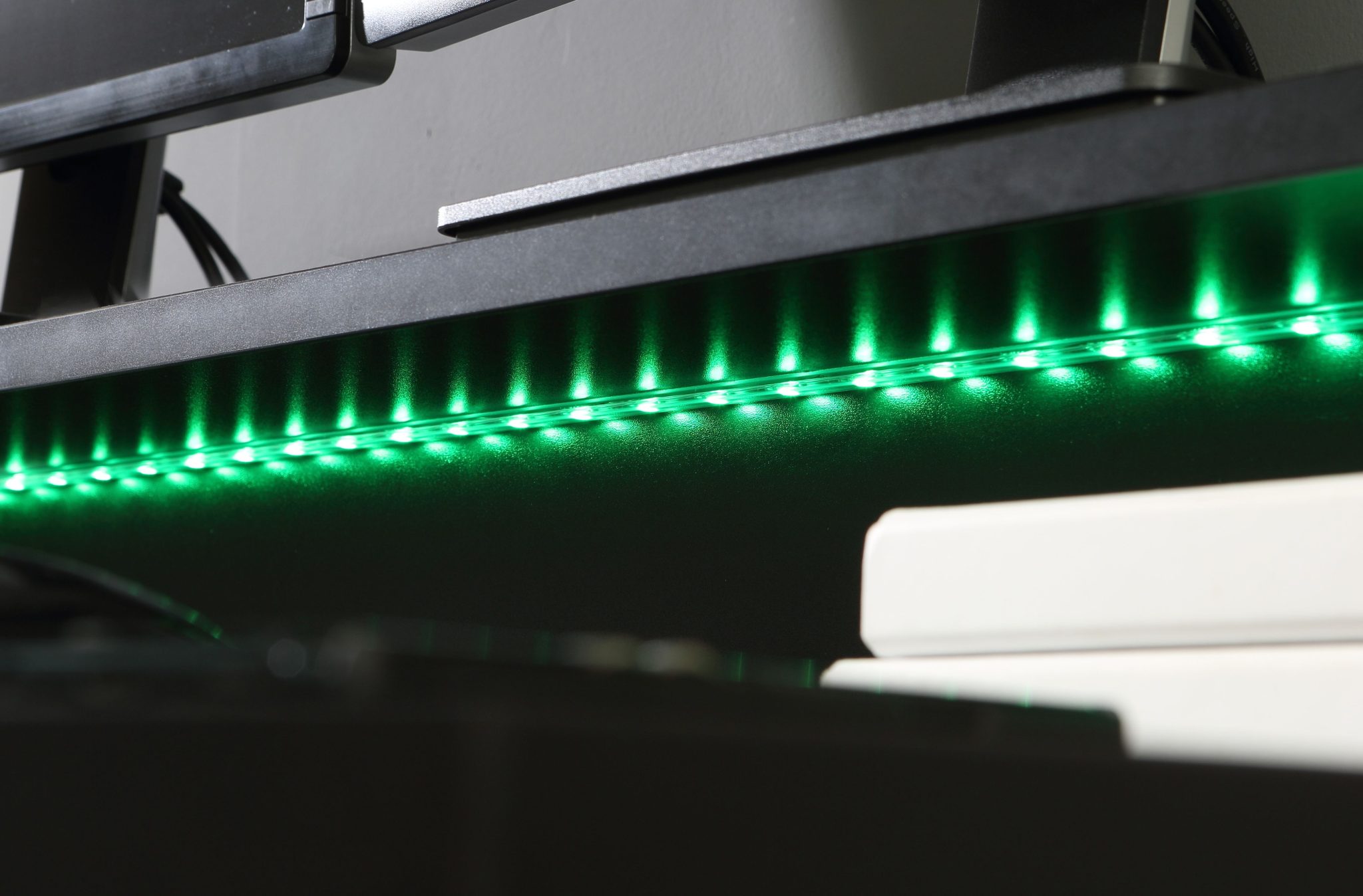 Pioneer Wide Black Gaming Desk with Colour Changing LED - Room To Grow